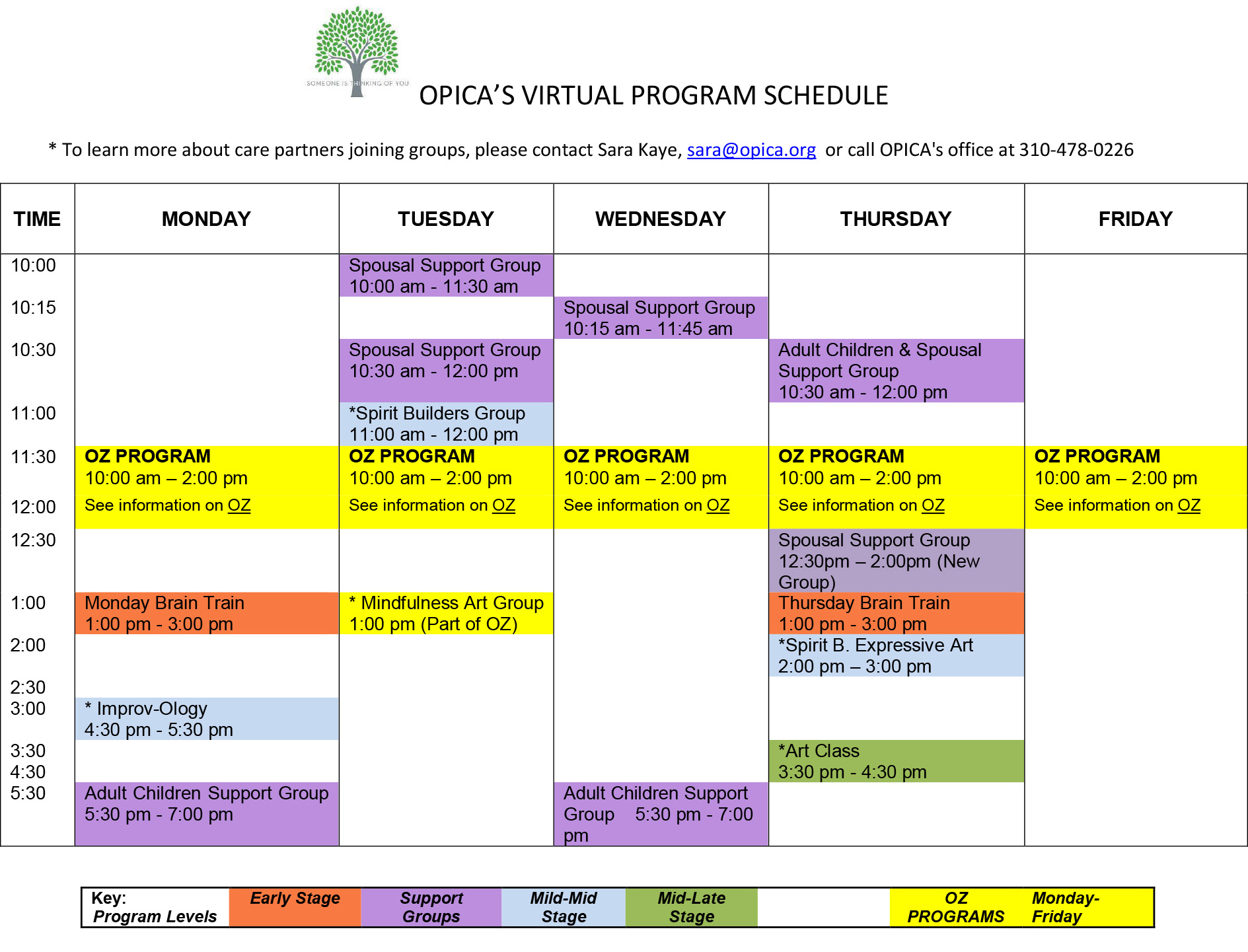 Virtual Day Programs – OPICA Adult Day Care Program & Counseling Center