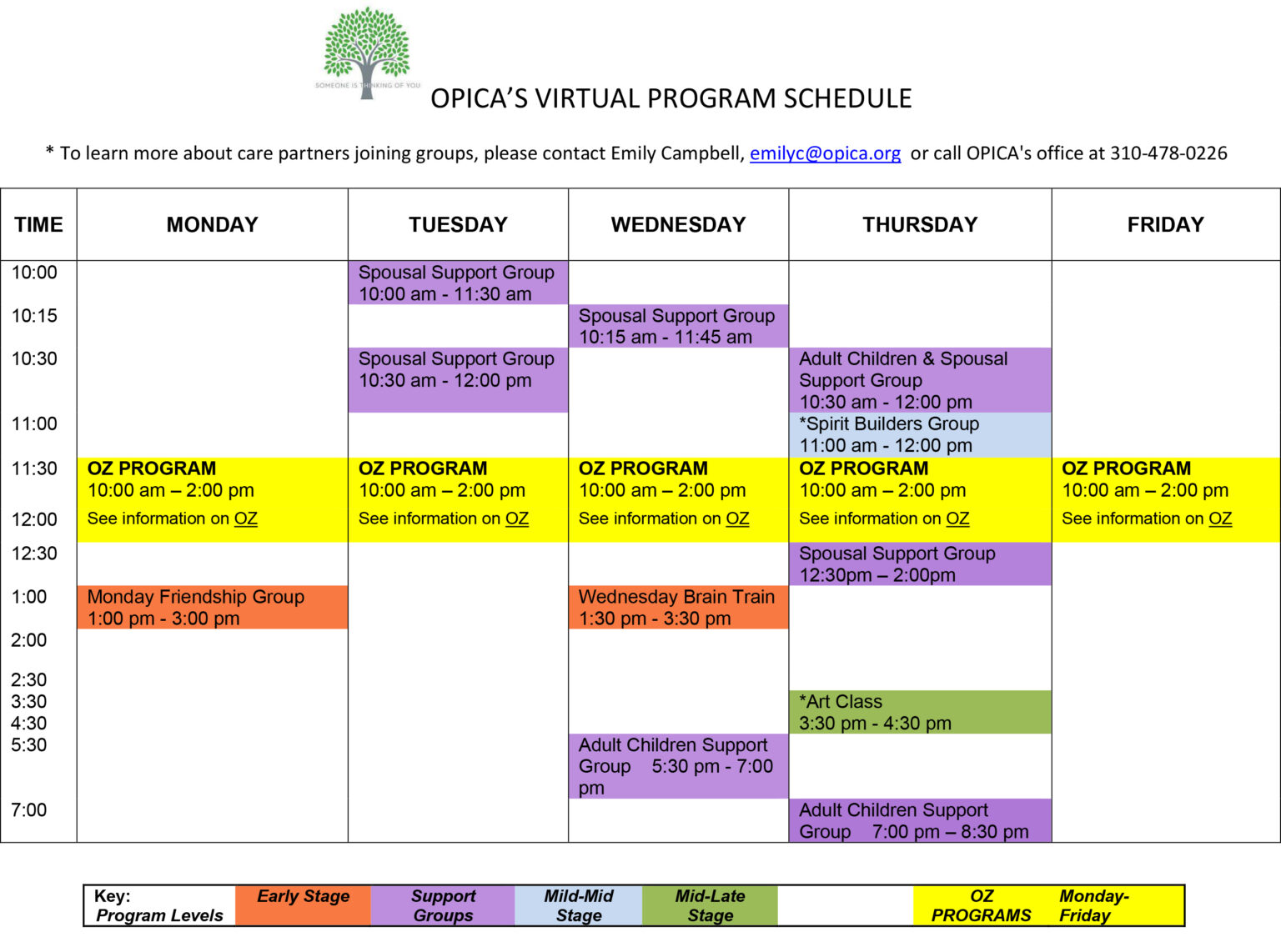 Virtual Day Programs – OPICA Adult Day Care Program & Counseling Center